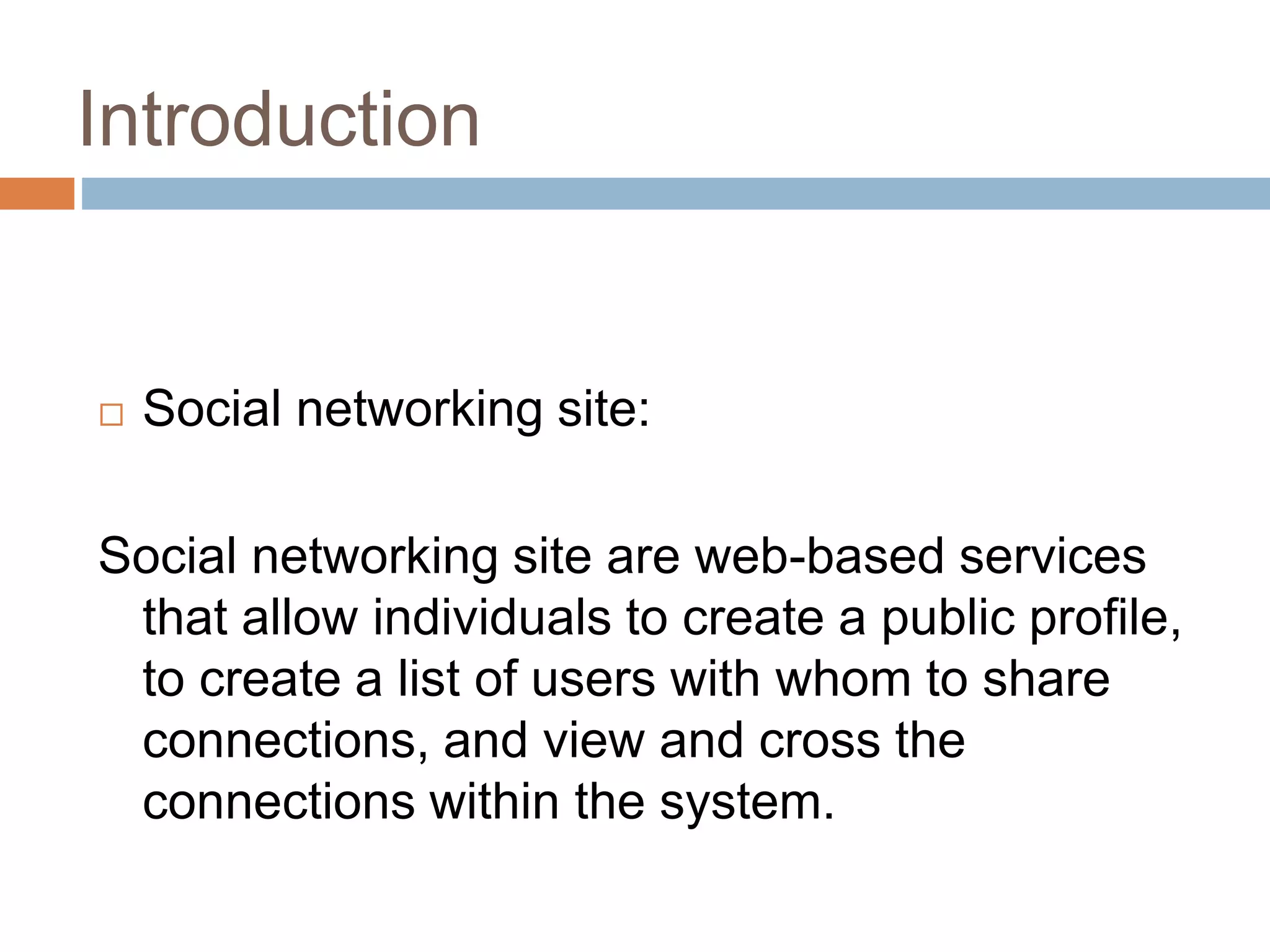 A presentation on social networking sites | PPTX