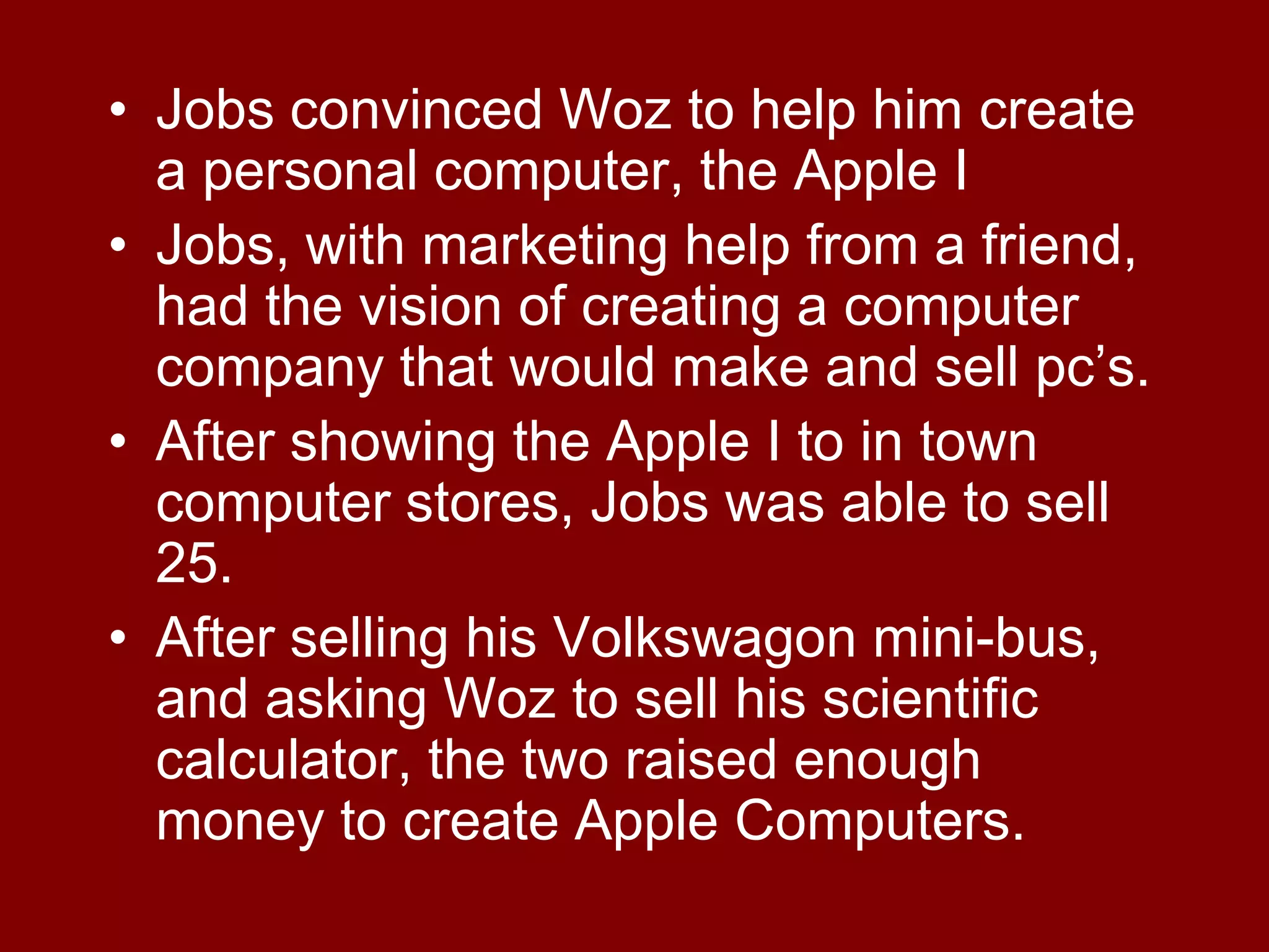 A presentation on "Steve Jobs". | PPTX