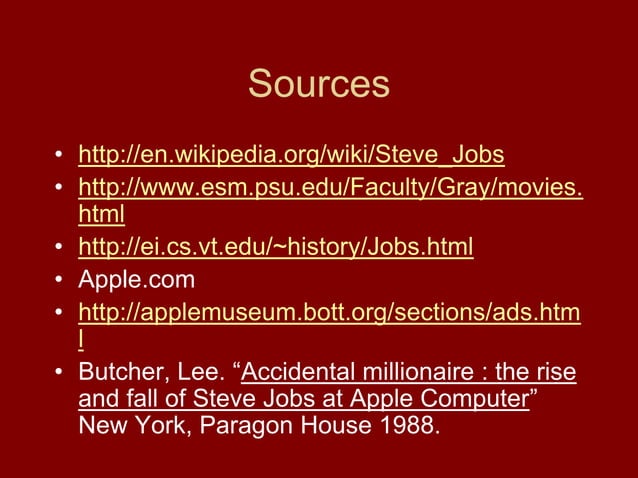A presentation on "Steve Jobs". | PPTX | Computing | Technology & Computing