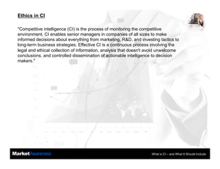What is Competitive Intelligence (CI) and What It Should Include | PDF