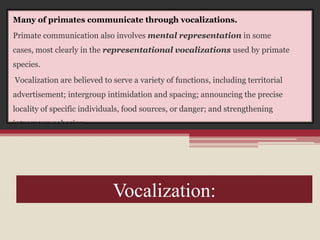 A.primate communication | PPTX