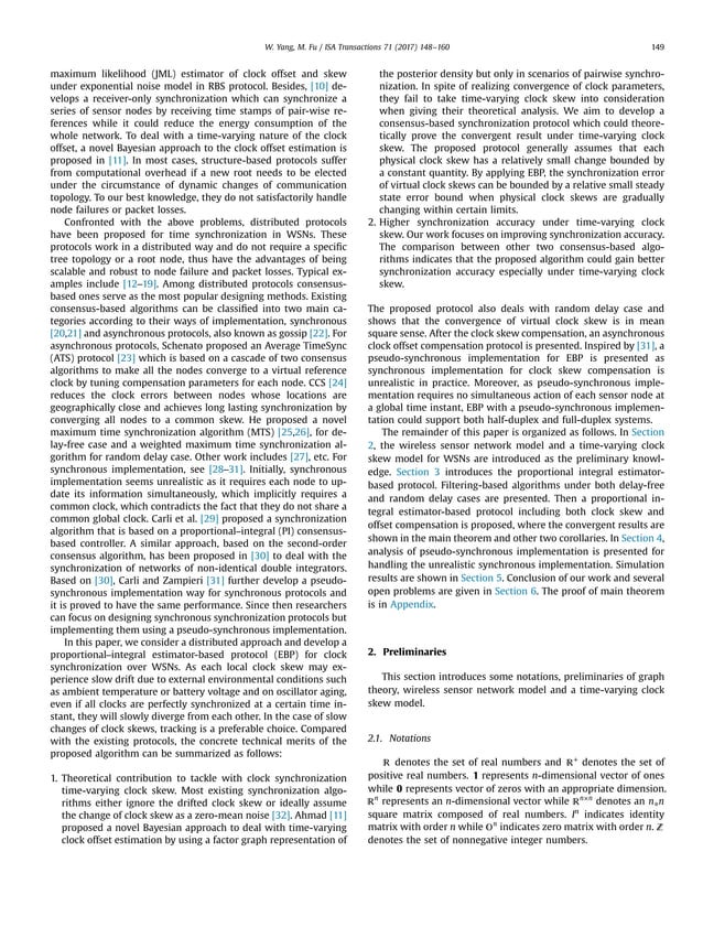 A Proportional Integral Estimator Based Clock Synchronization Protocol