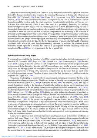 A proposed mechanism for the formation of protocell-like structures on ...