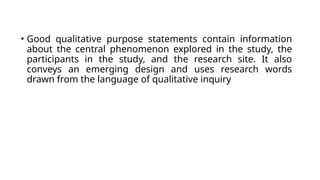 A-Qualitative-Purpose-Statement using In | PPT
