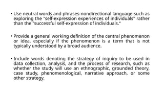 A-Qualitative-Purpose-Statement using In | PPT