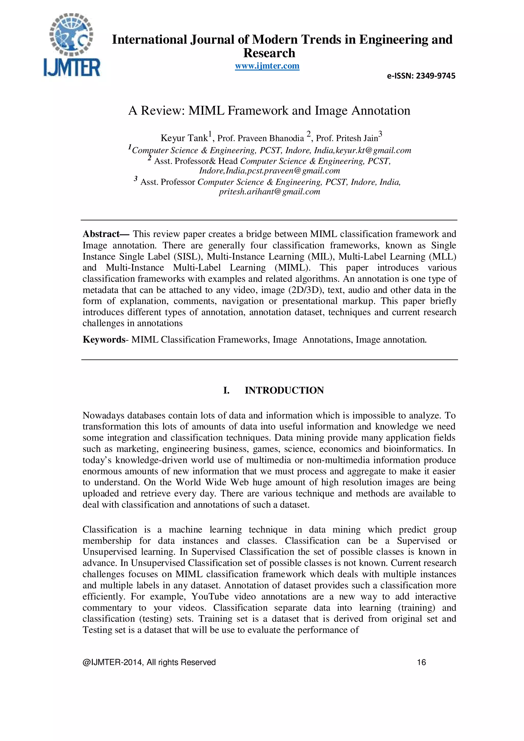 A review-miml-framework-and-image-annotation | PDF | Web Development | Internet