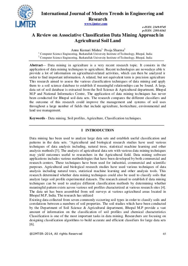 A Review On Associative Classification Data Mining Approach In Agricu A Review On Associative Classification Data Mining Approach In Agricu