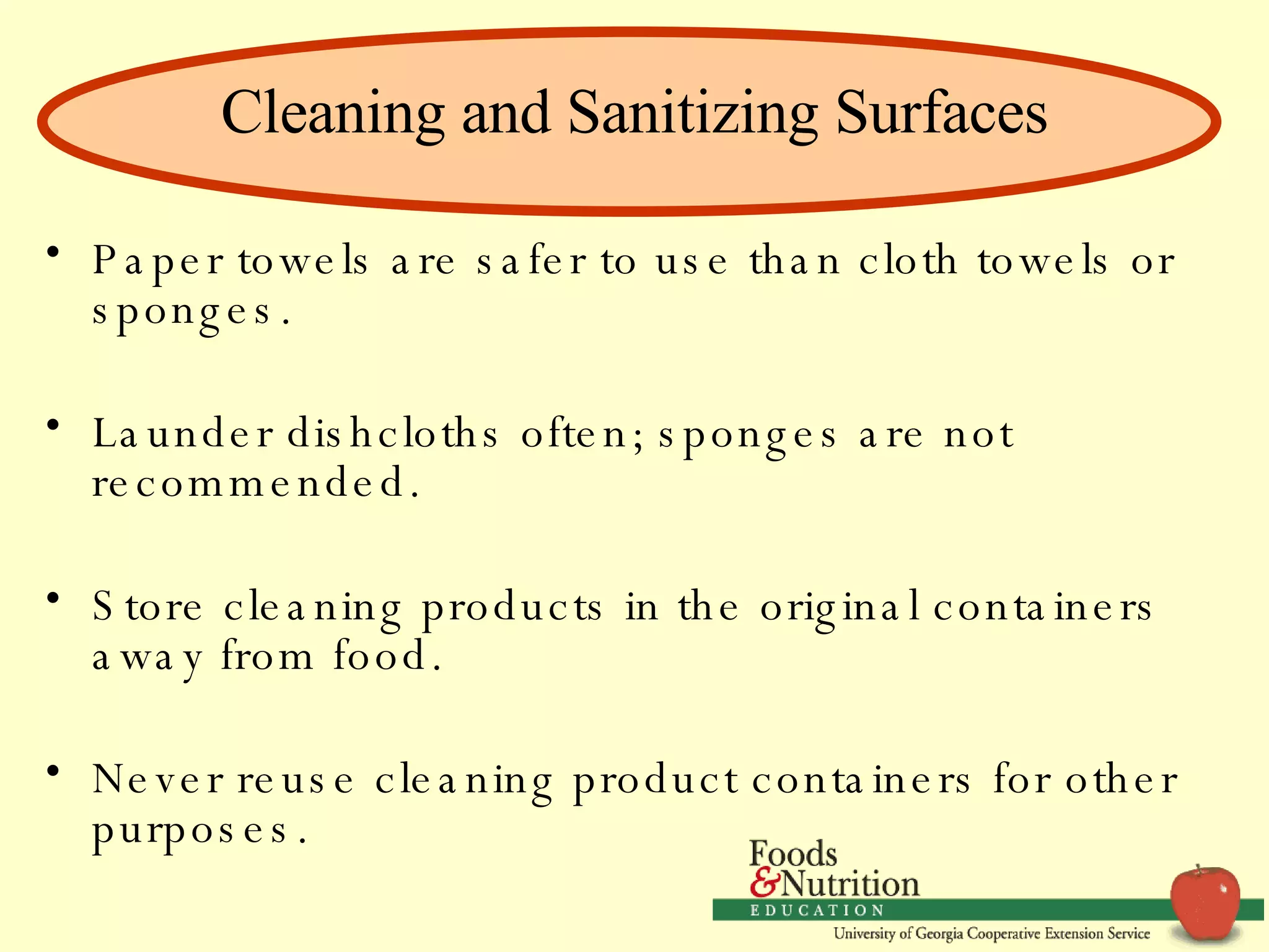 A Safe And Clean Kitchen | PPT