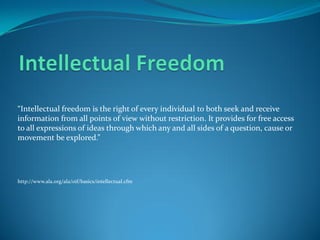 Intellectual Freedom and Libraries: an overview | PDF