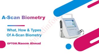 A scan biometry | How to Use A-scan? Types of A-Scan Biometry? | PPT