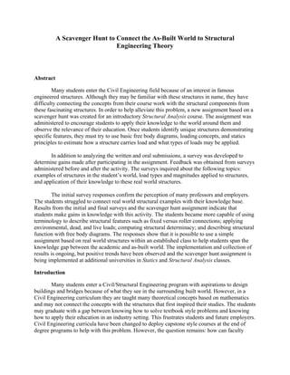 Engineering Scavenger Hunt Answers