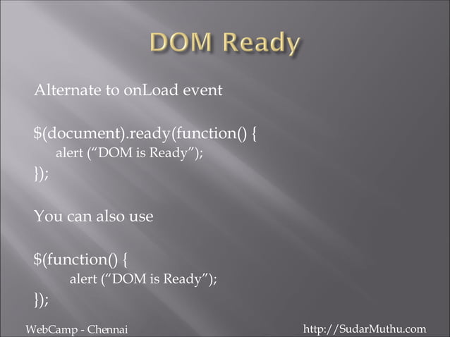 A Short Introduction To jQuery | PPT | Free Download