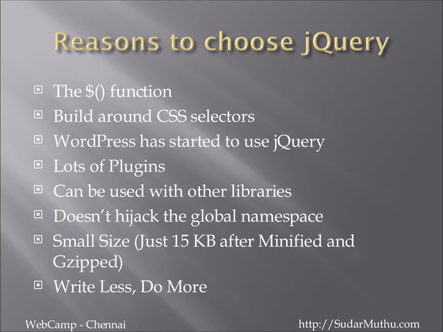 A Short Introduction To jQuery | PPT | Free Download