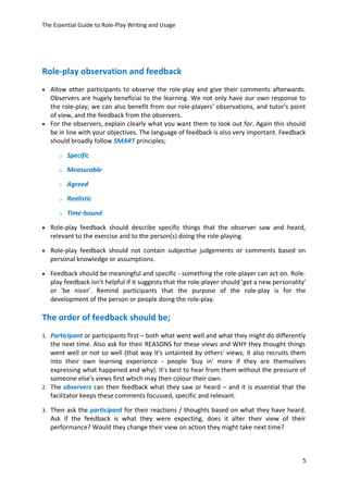 A simple guide to role plays | DOC