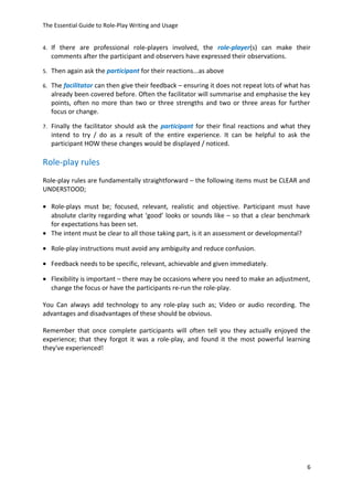 A simple guide to role plays | DOC