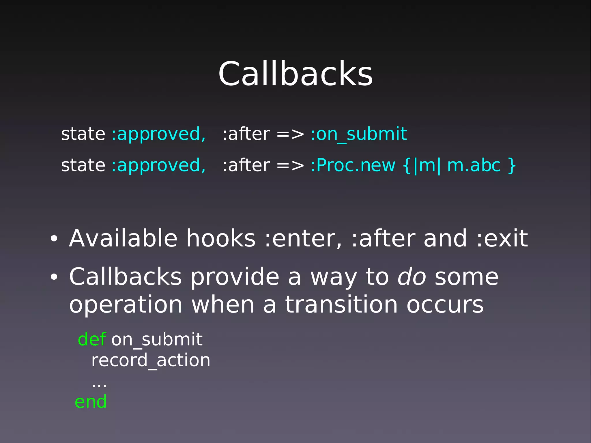 A Simple Workflow System Using State Machines Ppt