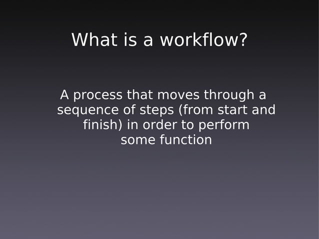 A simple workflow system using state machines | PPT