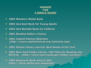 A Single Shard Power Point Cee | PPT | Fiction | Books and Literature