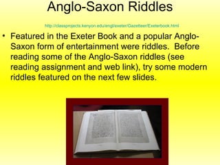 A s lit and hist and riddle-1 | PPT