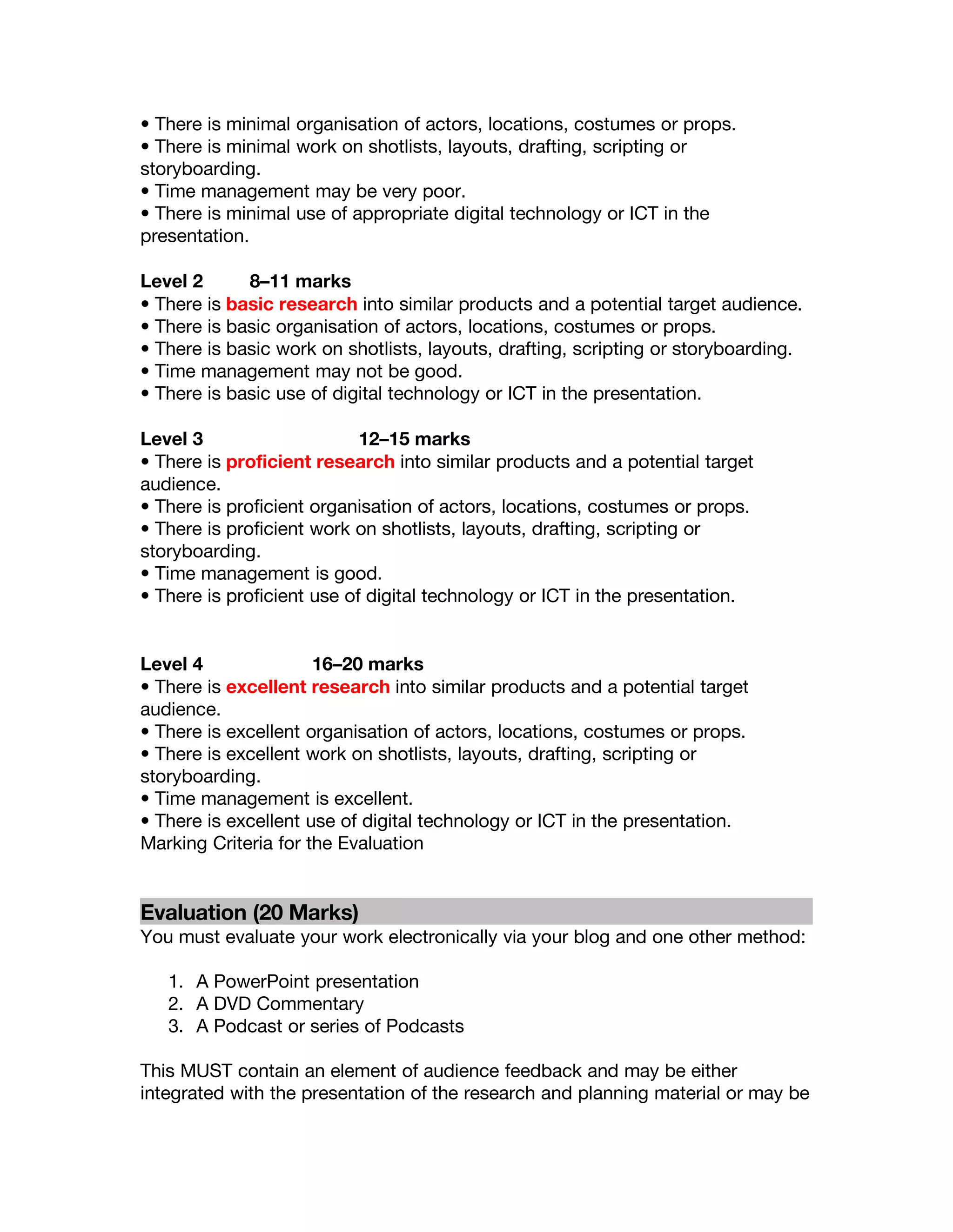A/S Media Foundation Production Assessment Criteria | DOC