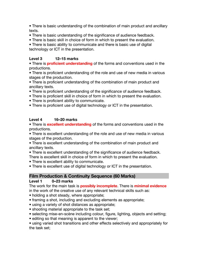 A/S Media Foundation Production Assessment Criteria | DOC