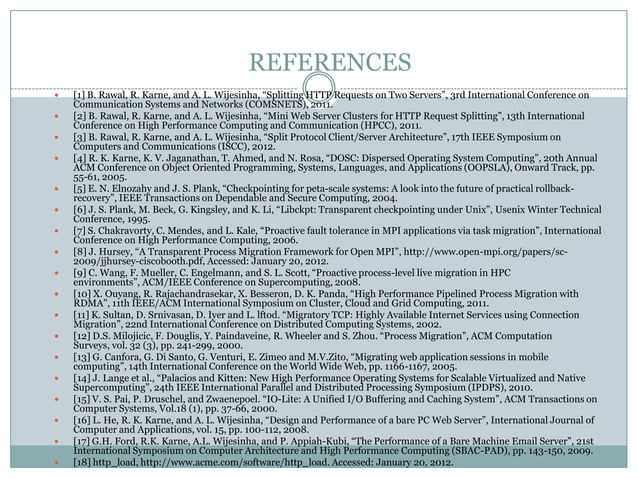 A Split Protocol Technique for Web Server Migration | PPTX