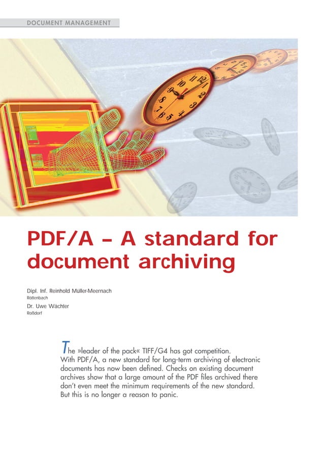 a standard for document archiving | PDF