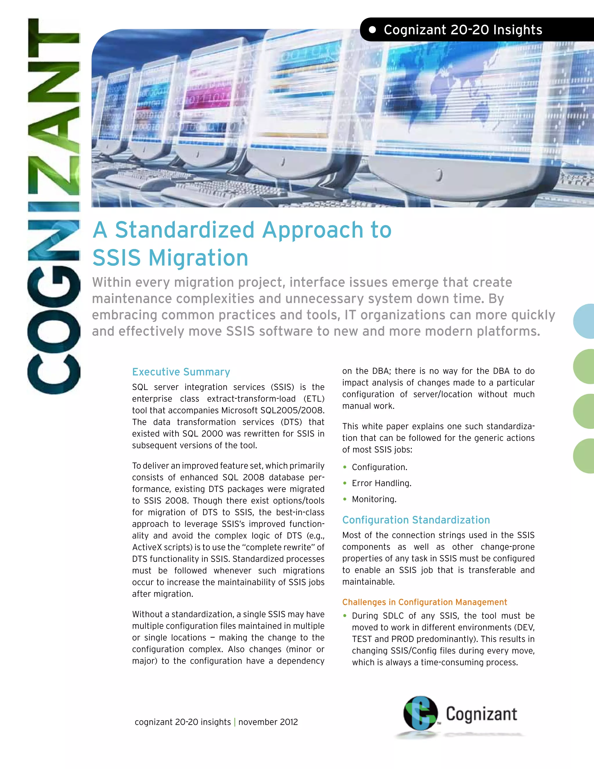 A Standardized Approach to SSIS Migration | PDF