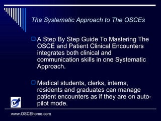 A Step By Step Guide To Mastering The OSCEs | PPS