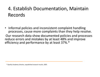 Complaints Handling Management - Complied to ISO 10002 | PDF