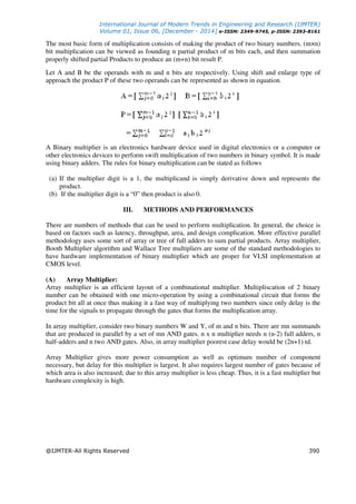 A SURVEY - COMPARISON OF MULTIPLIERS USING DIFFERENT LOGIC STYLE | PDF