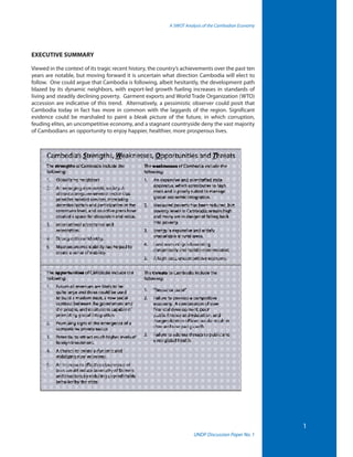 A S W O T Analysis Of The Cambodian Economy.Pdf