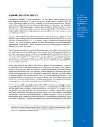 A S W O T Analysis Of The Cambodian Economy.Pdf