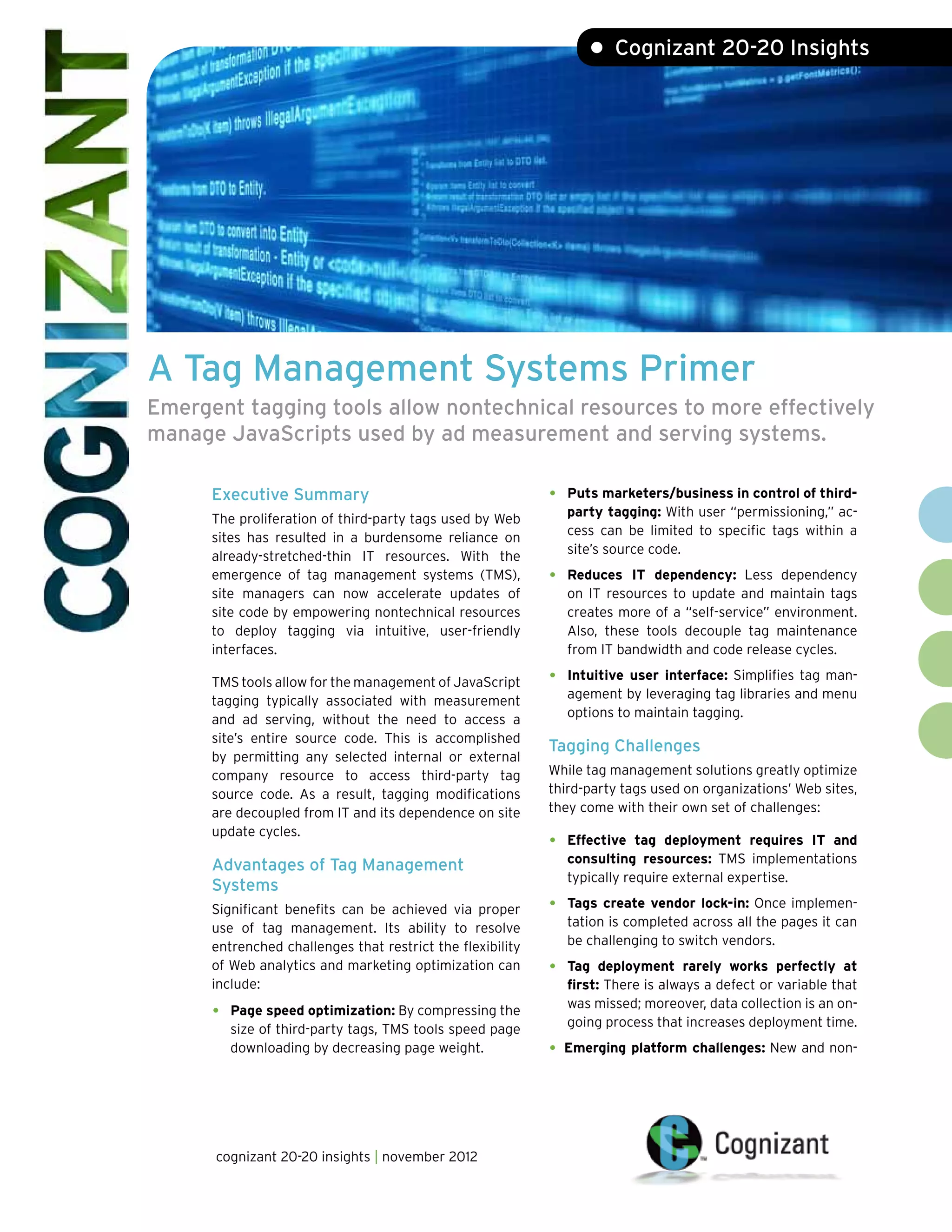 A Tag Management Systems Primer | PDF | Web Development | Internet