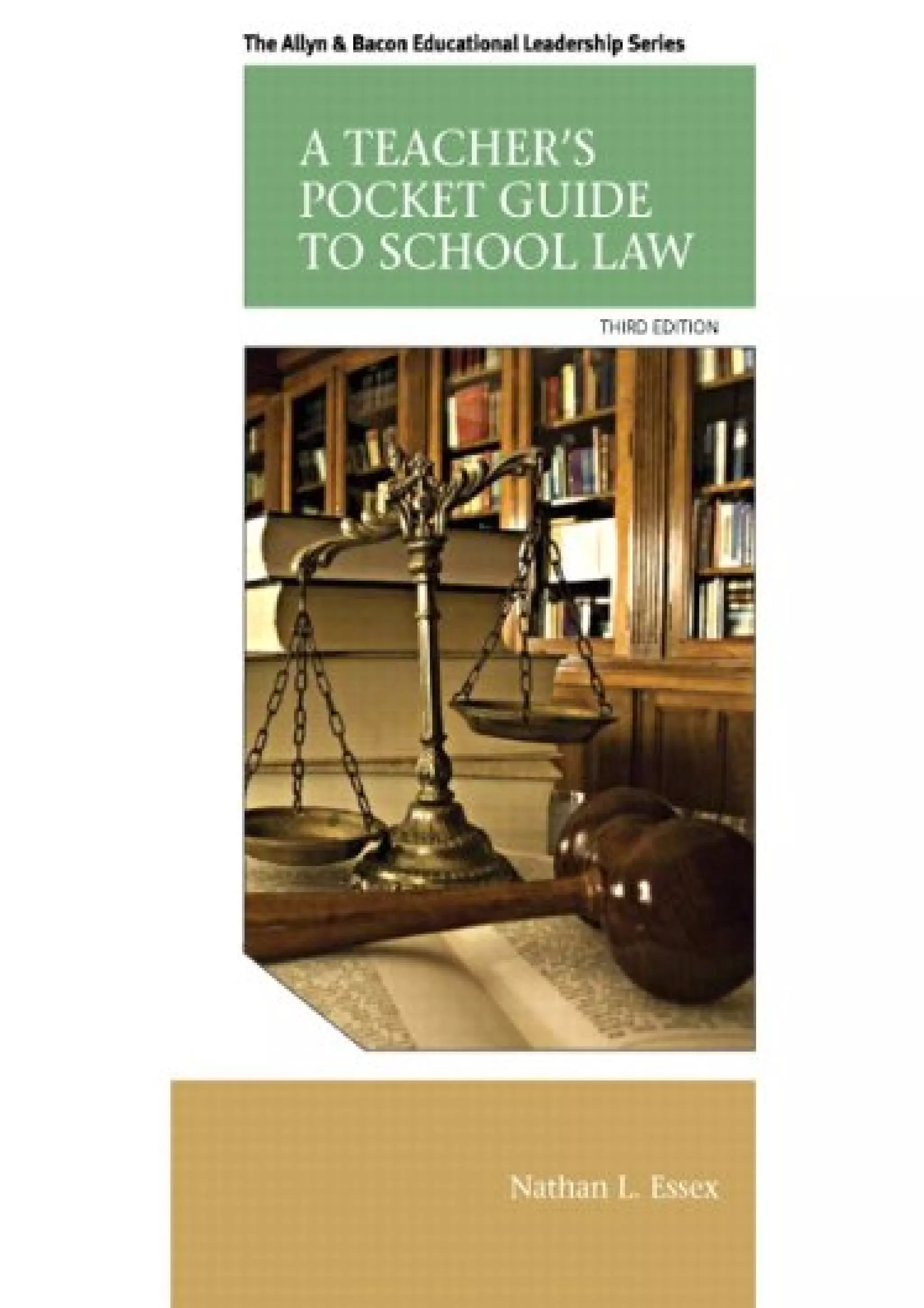 A Teacher s Pocket Guide to School Law (Allyn Bacon Educational ...