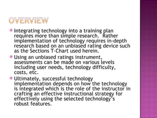 A Technology Evaulation Comparison | PPT