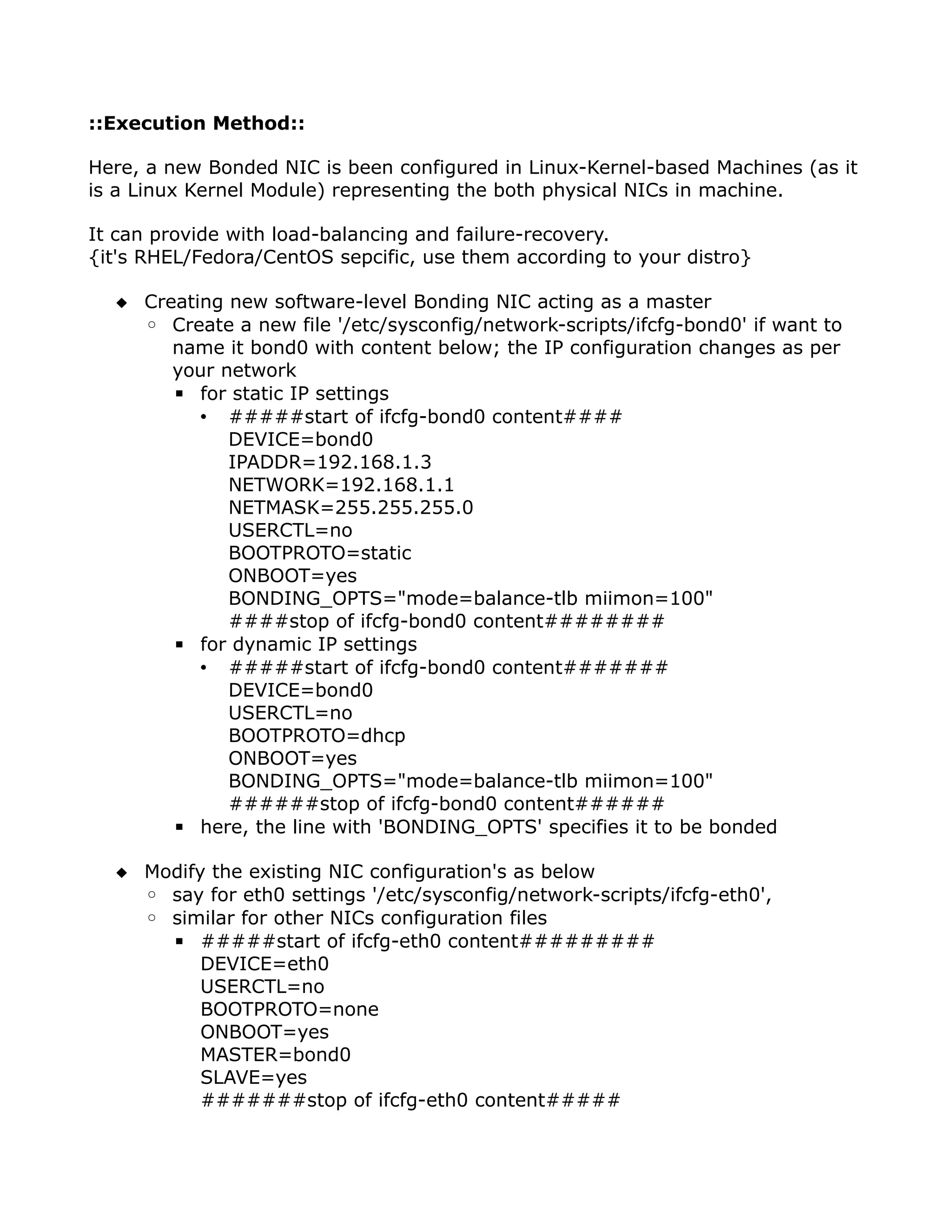 Ethernet Bonding for Multiple NICs on Linux ~ A techXpress Guide | PDF