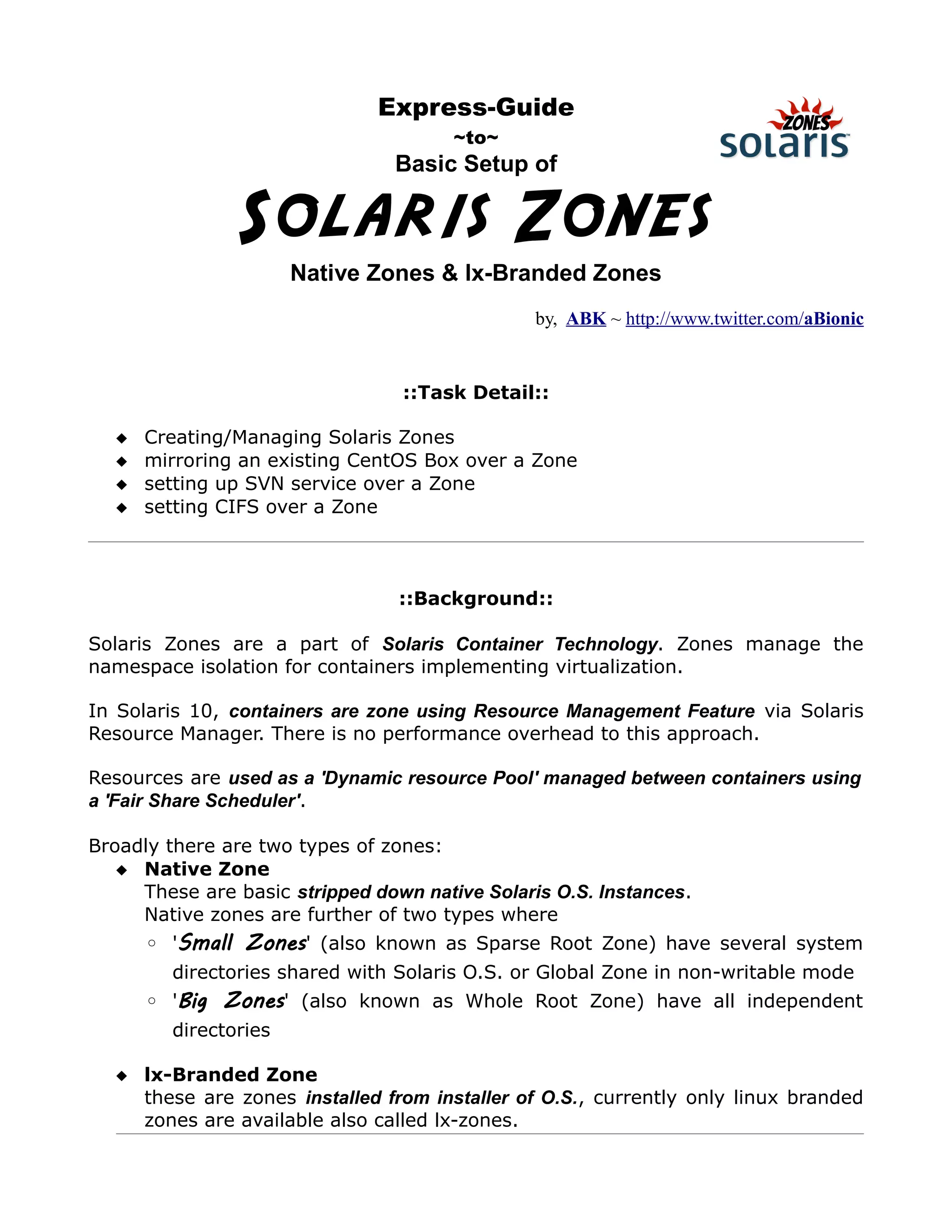 Solaris Zones Native And Lxbranded ~ A Techxpress Guide Pdf