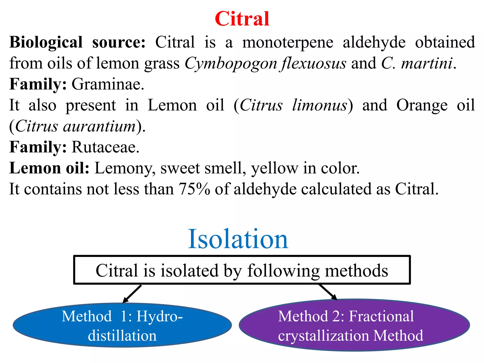 Isolation, Identification and Analysis of Phytoconstituents Terpenoids: Menthol, Citral ...