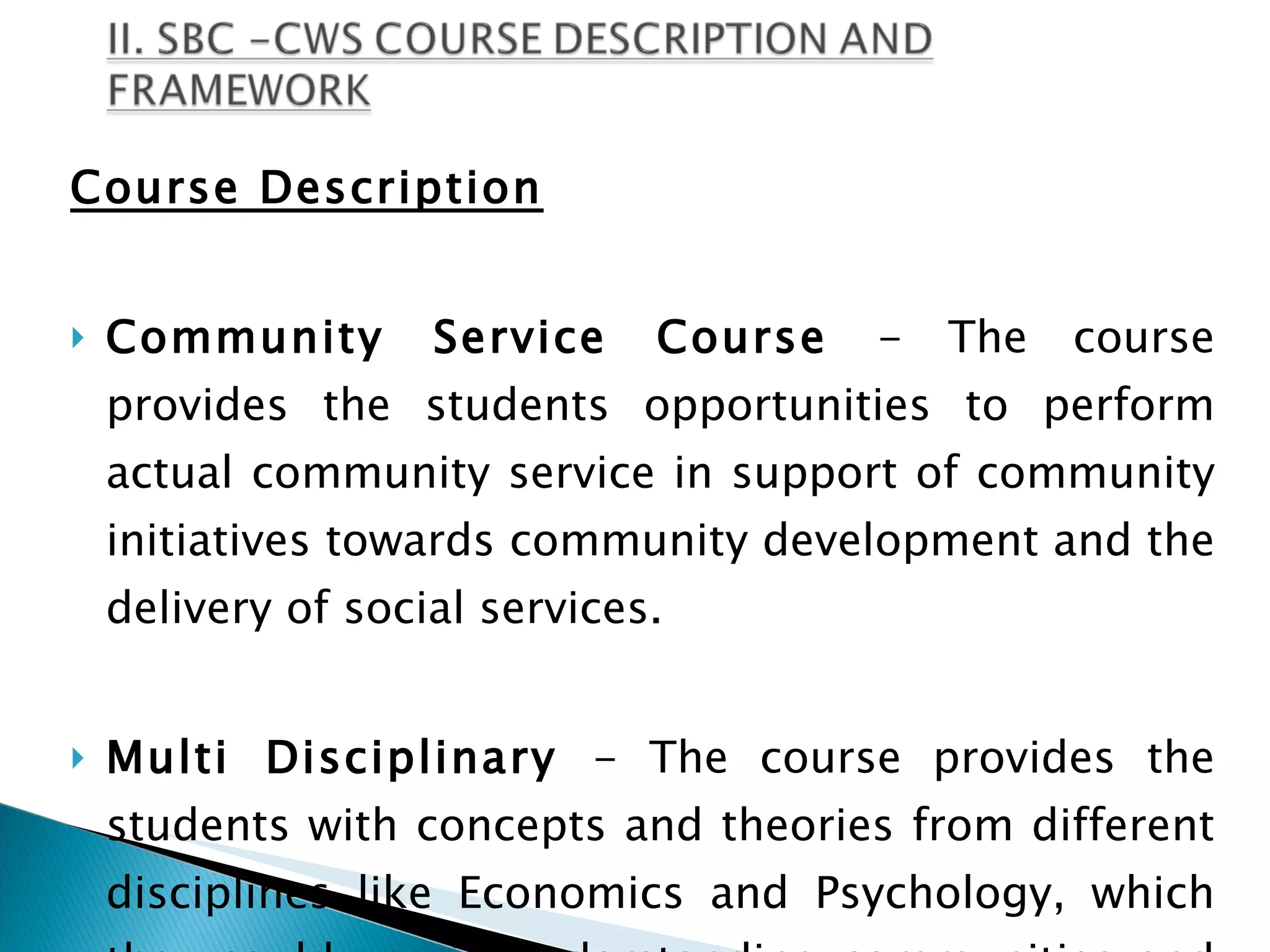 A. the national service training program | PPT