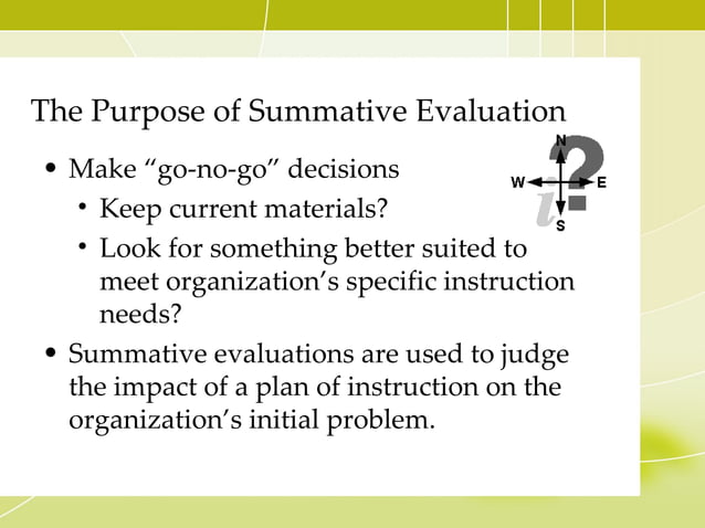 Designing and Conducting Summative Evaluations | PPT | Educational Assessment | Education