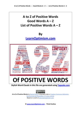 Nice Words List