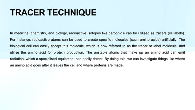 A- Tracer Technique- Instrumentation.pptx | Chemistry | Science