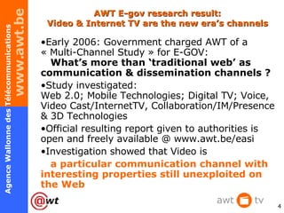 A W T Video On Net Rome2007 | PPT
