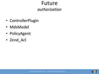 A Zend Architecture presentation | PPT