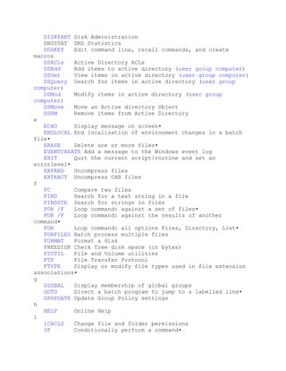 A z index of the windows cmd command line | DOCX | Operating Systems | Computer Software and ...