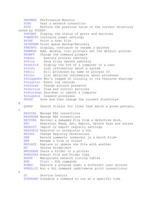 A z index of the windows cmd command line | DOCX