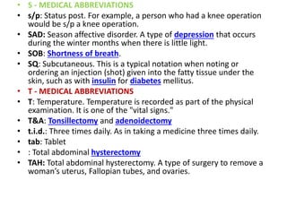 A -z medical abbrevations of anatomy | PPTX | Lung and Respiratory ...