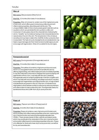 A z oils and butter profiling | PDF
