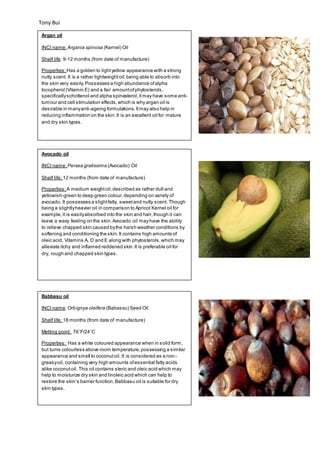 A z oils and butter profiling | PDF